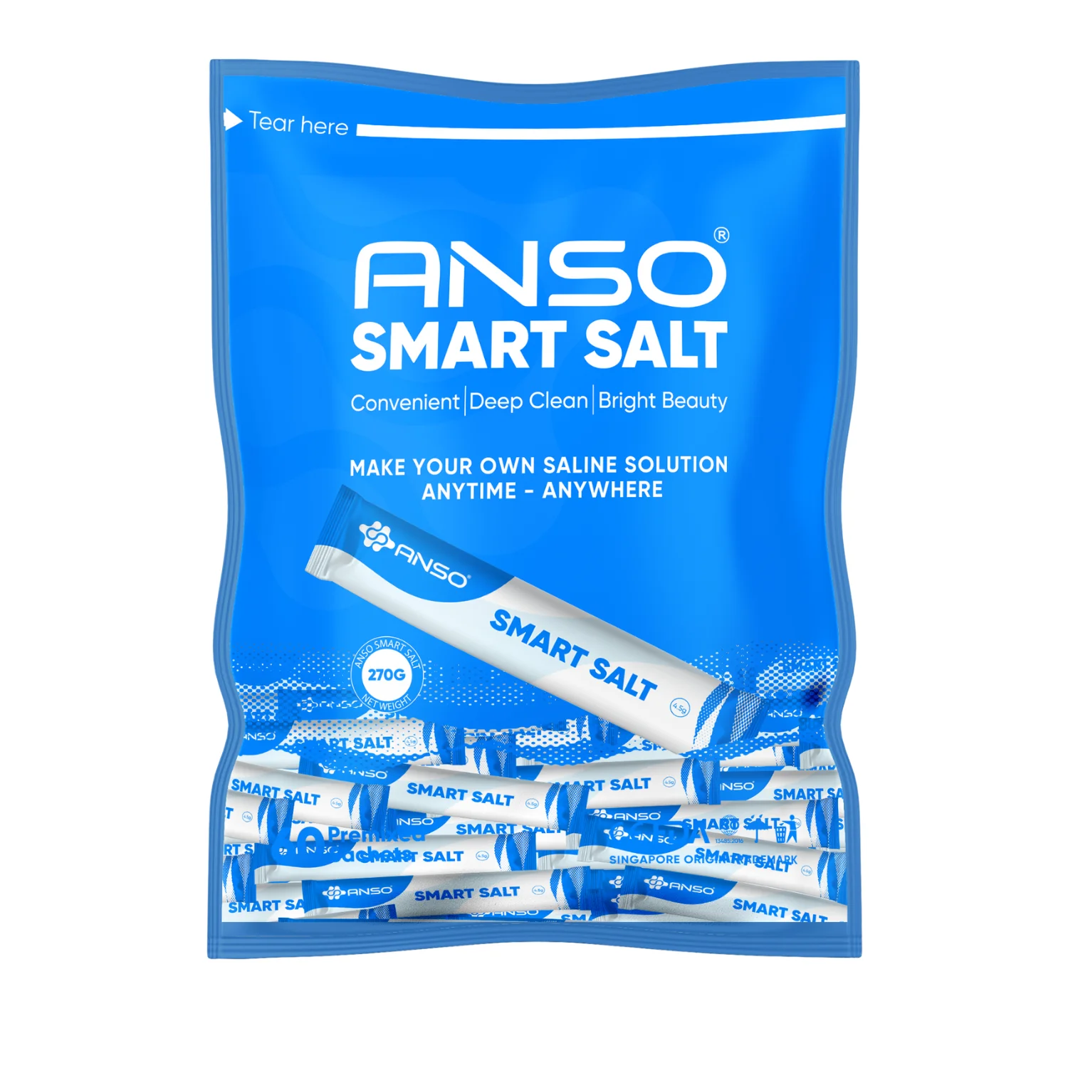 Best Quality ANSO Medical Salt Standard Version 60pcs/Zip Health care ...