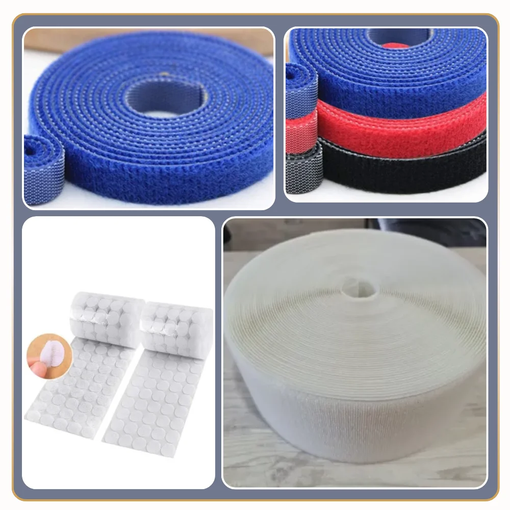 Durable 100mm Golden Hook Loop Tape Roll Waterproof Non Adhesive Strong ...