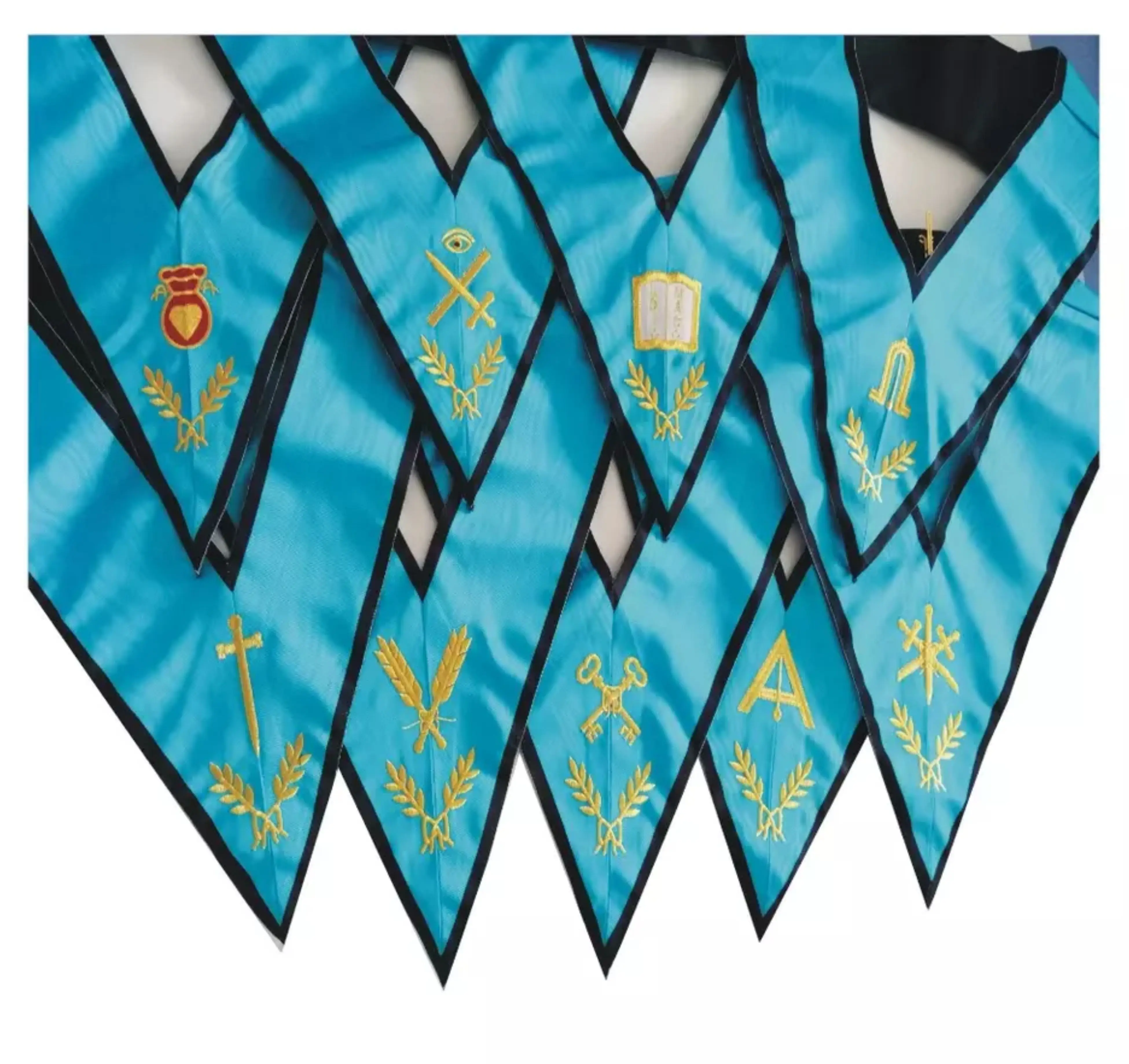 Masonic French Regalia Officer's Ranks Rite Of Memphis Misraim Set Of 9 ...