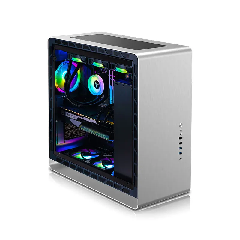 JONSBO UMX6S Silver Mid-Tower Computer Case Aluminum Shell with 360 ...