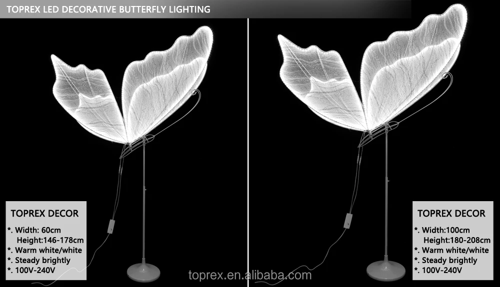 Wedding Props Butterflies Wings Stage Background Lights