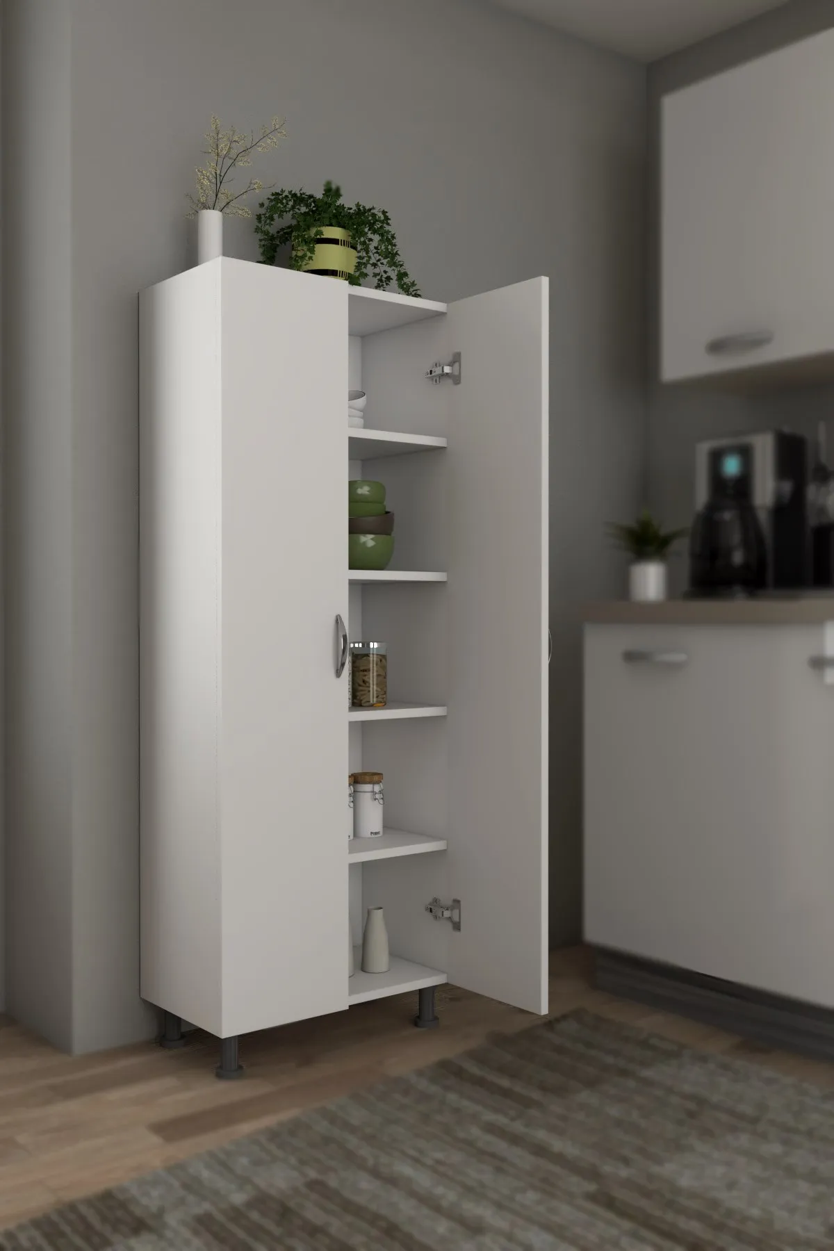 Multi-purpose Cabinet With 4 Doors High Quality Modern Furniture Long ...