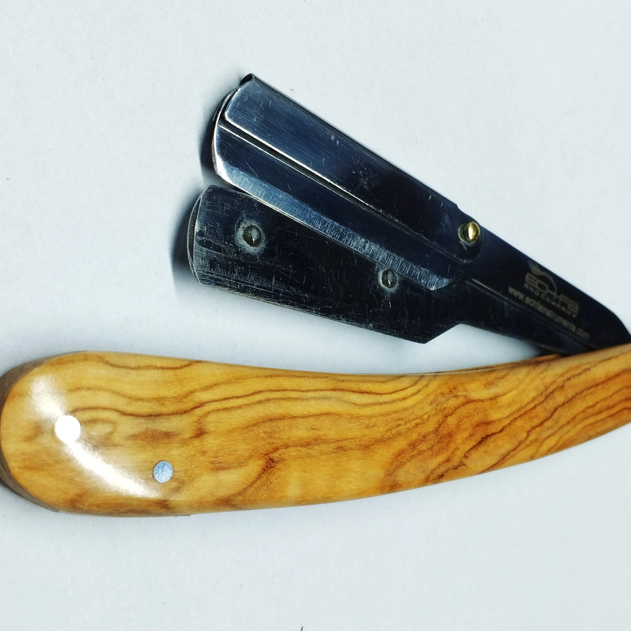 Polished Wooden Handle Profesional Barber Razor Stainless Steel ...