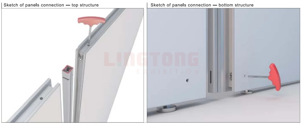 Modular Size Booth Stand - Movable Office Divider Panels