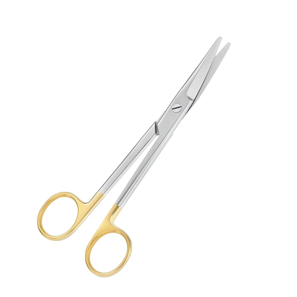 German Stainless Steel Littauer Stitch Scissors 6" Straight Half Gold ...
