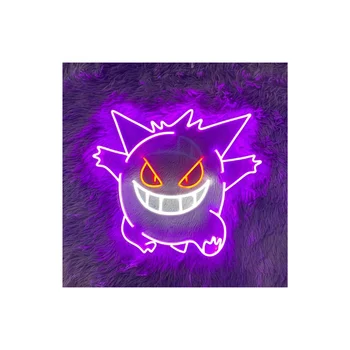 Po.kemon Gengar Anime Led Neon Light Cute Neon Sign Indoor Wall Lights ...