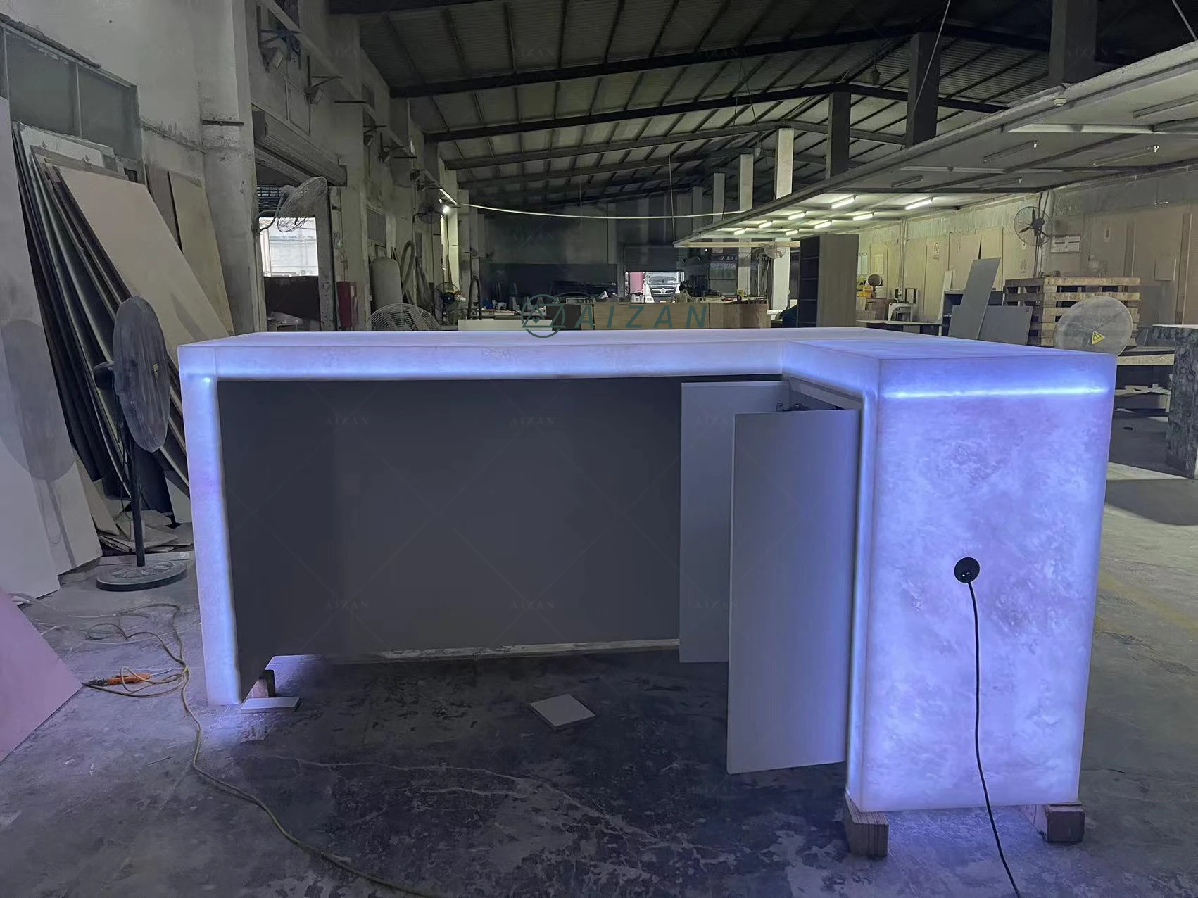 L Shape Restaurant Bar Counter Cashier Counter for Music Restaurant ...
