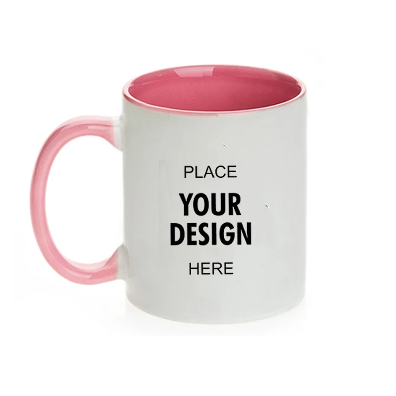 Factory Price 11oz Pink Inner Mug Printing Suitable For Anniversary Or ...