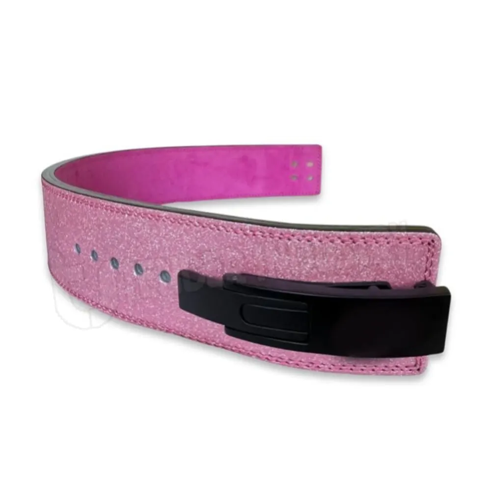 Custom Squat Powerlifting Training Deadlift Pink Sparkle 10mm Lever Belt For Women Glitter - Buy ...