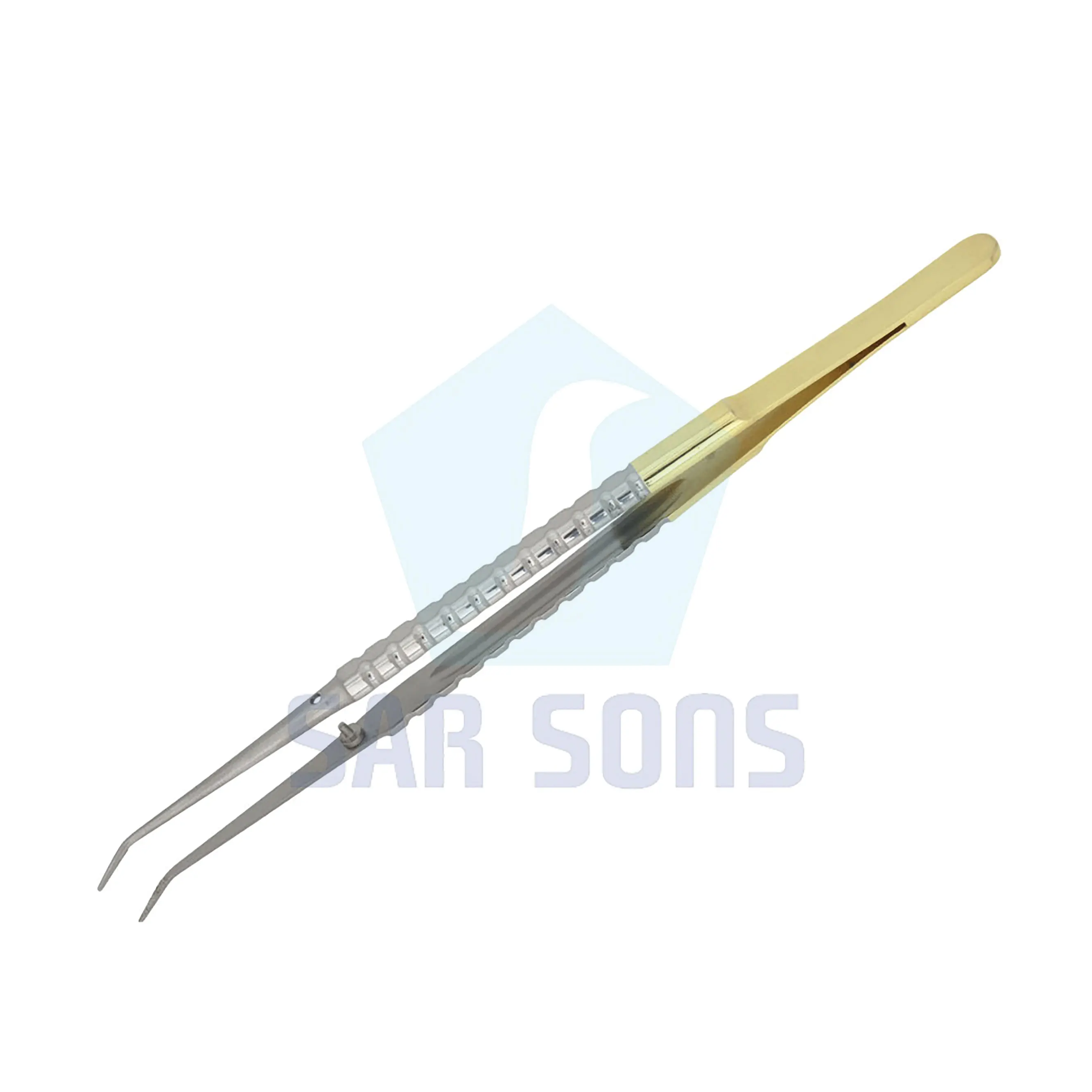 Diamond Dusted Surgical Tissue Forceps Curved 180 Mm Surgical ...