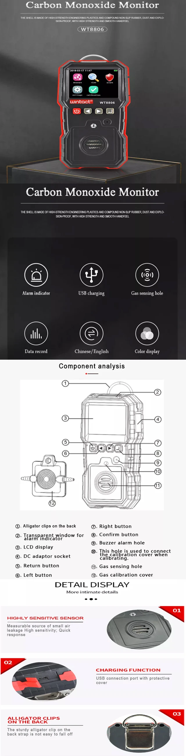 Wintact Portable Gas Monitors - Reliable Detection Solutions