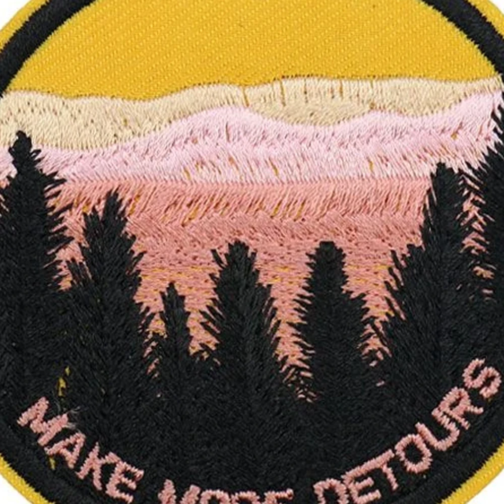 Custom Fabric Woven Embroidered Patch Badges Sew Iron On Embroidery Patches For Clothing Hat ...