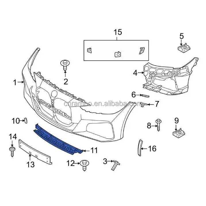 BMW 4 Series G22 G82 G23 Front Stone Deflector - OEM 51118078410