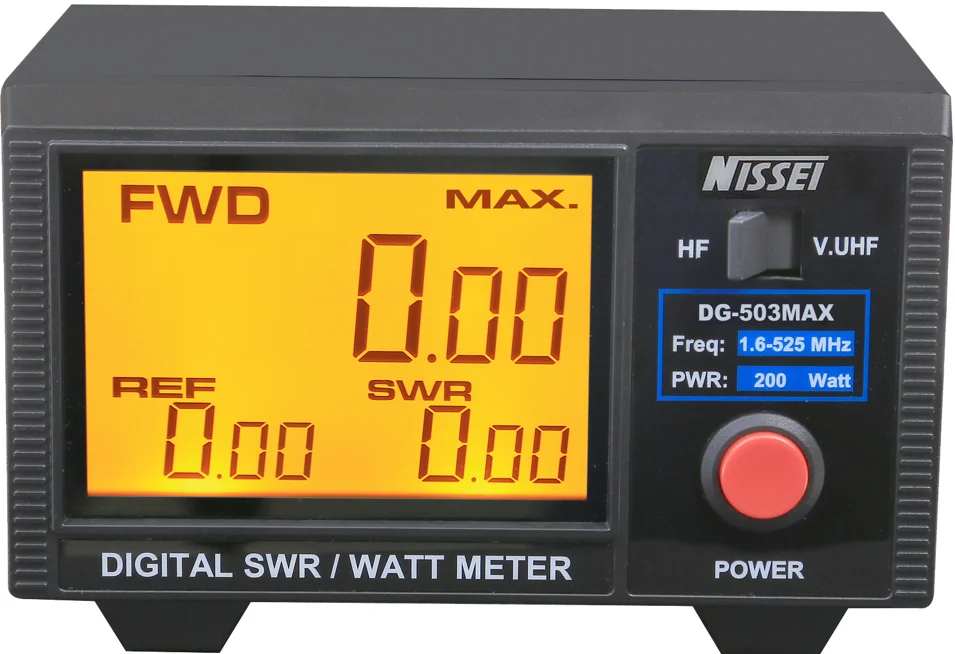 NISSEI Digital SWR Meter DG-503MAX - 1.6-525 Mhz, 200W