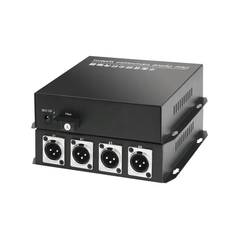 Audio Multiplex Balanced Audio Fiber Converter 4 8 Channel XLR Balanced ...
