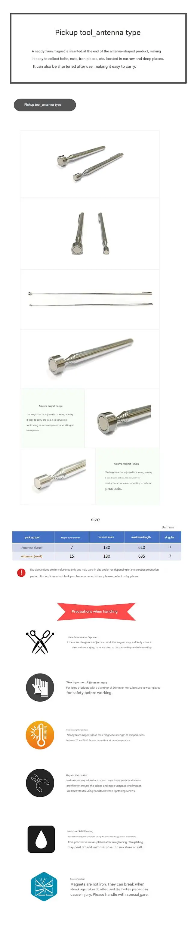 [MAGNETO] Antenne magnétique industrielle permanente, base télescopique ...