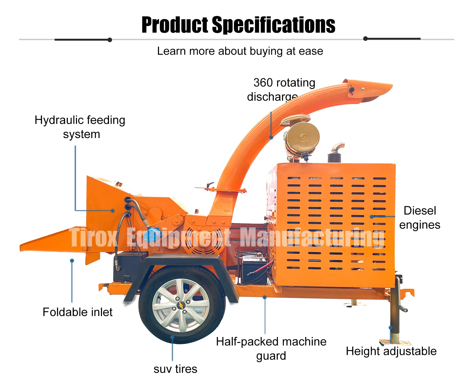 Forestry Mulcher Bandit Wood Chipper Branch Grinder Tree Root Chipper ...