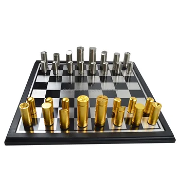 Top Luxury Finishing Chess Set Shiny Design Plated And Polished Combo ...