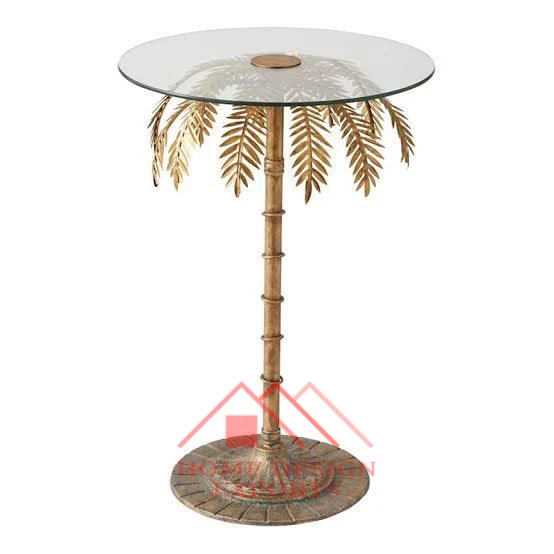 Metal Golden Palm Tree Coffee Tables Living Room Decor Wholesale Lowest ...