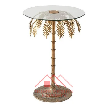 Metal Golden Palm Tree Coffee Tables Living Room Decor Wholesale Lowest ...