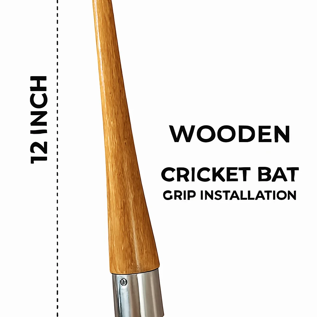 Mahaplay Cricket Bat Grip Mounting Tool with Wooden Shaft and Metal End ...