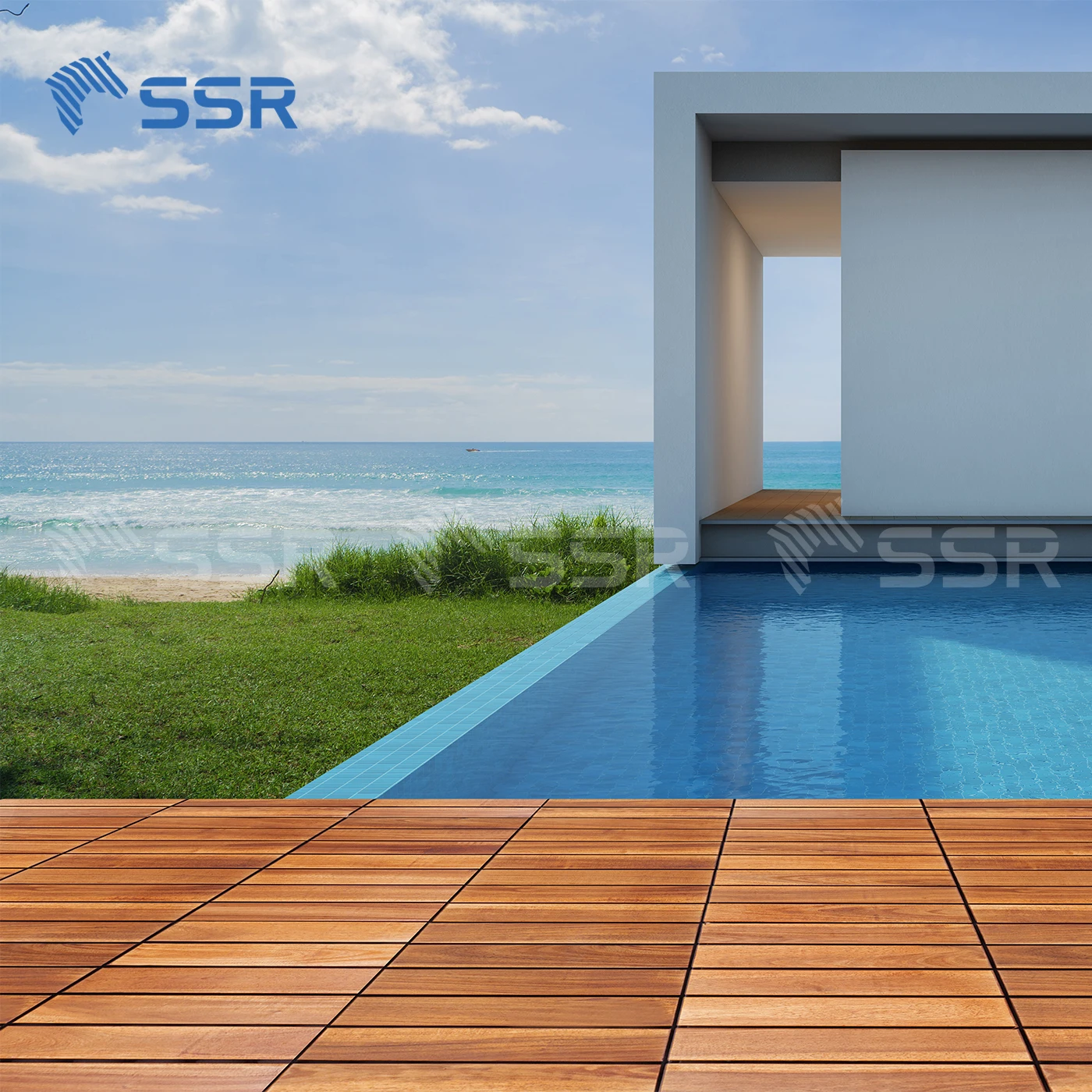 SSR VINA - Acacia Wood Outdoor Tiles - 300x300mm Outdoor Deck Tiles ...