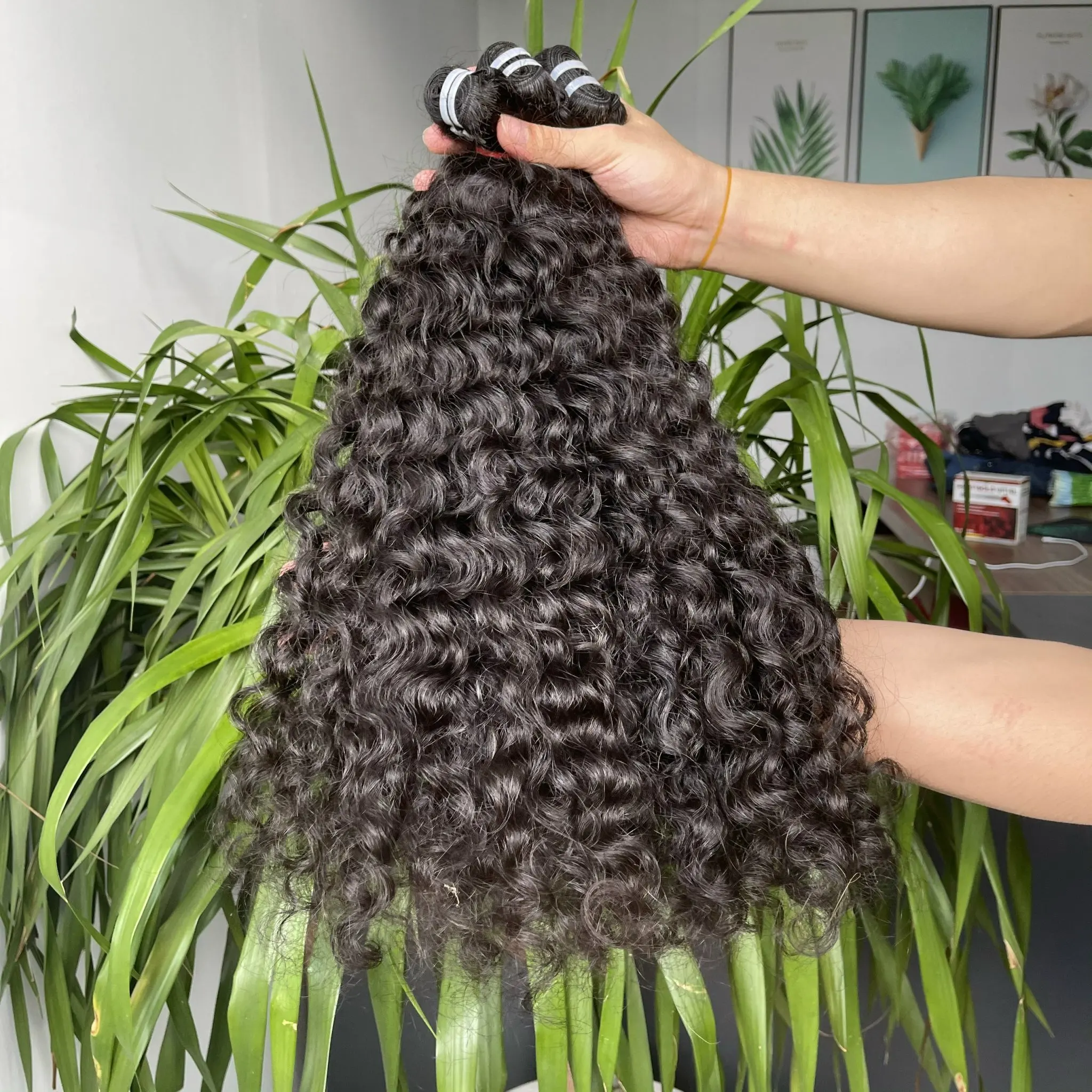 Grade 12a Super Double Drawn Curly Hair Bundles,Human Hair Extensions ...