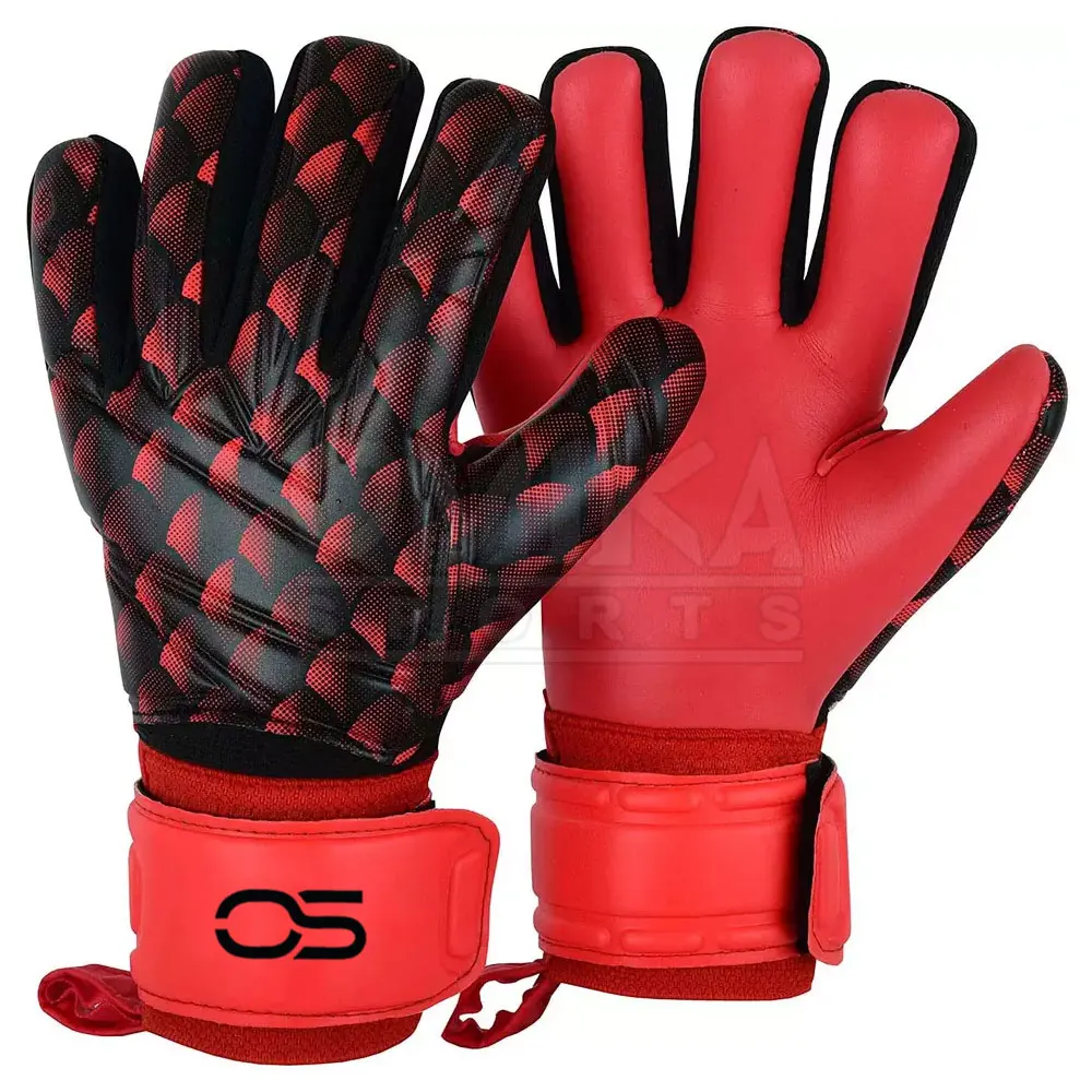 Made In Leather Fabric Goalkeeper Gloves Latest Design Customized Color ...