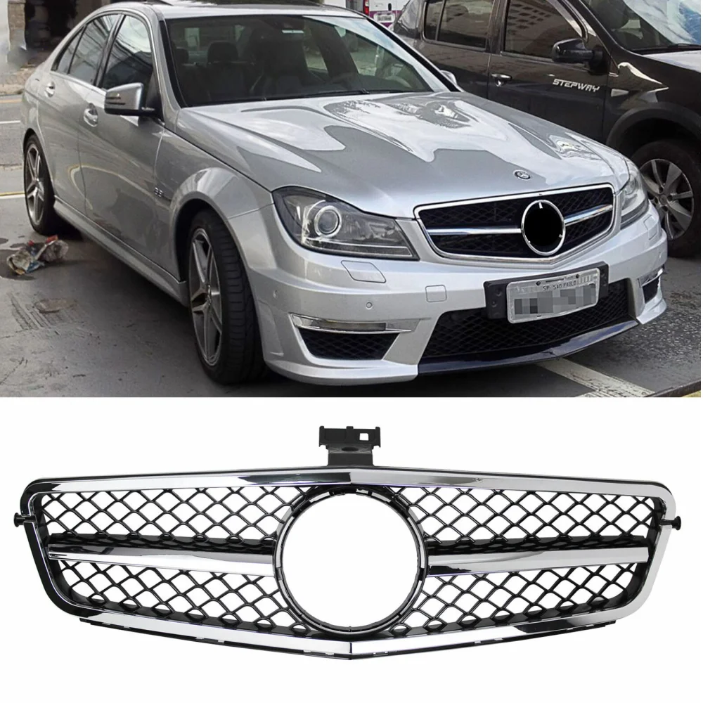 Hot Selling AMG Style Front Bumper Grill for Mercedes Benz C Class W204 ...