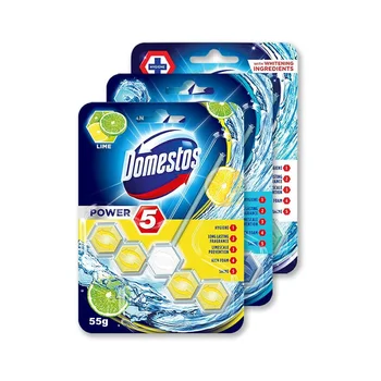 Domestos 55g Unveiling A Spectrum Of Scents - Pine,Ocean,Lime,Chlorine ...