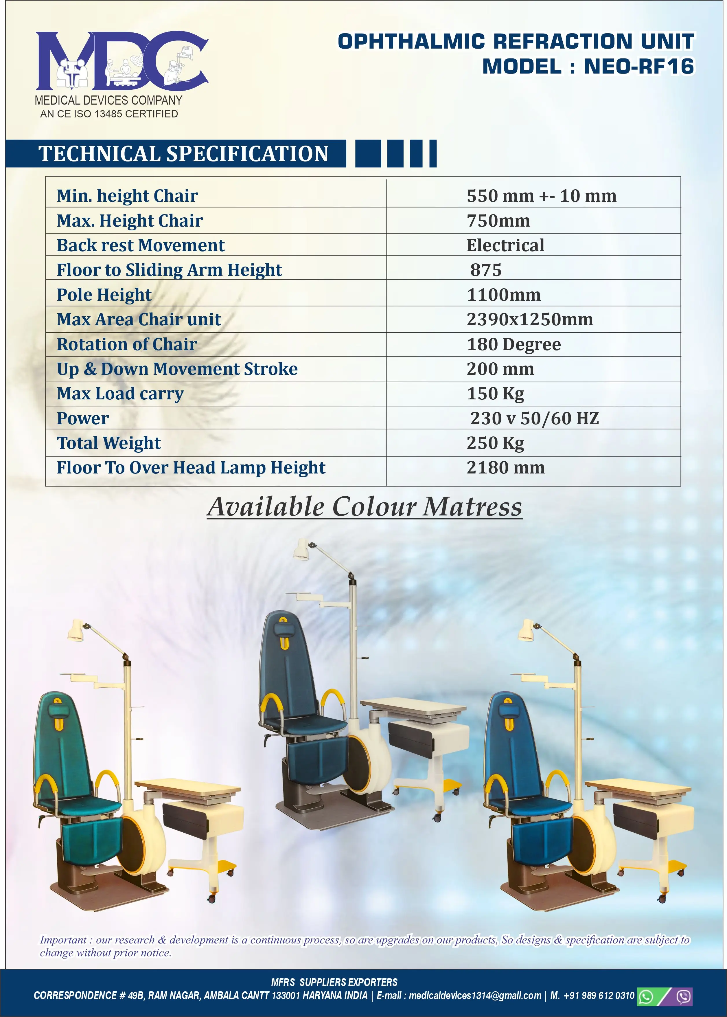 Excellent Quality Refraction Unit Ophthalmic Chair Table Equipment ...