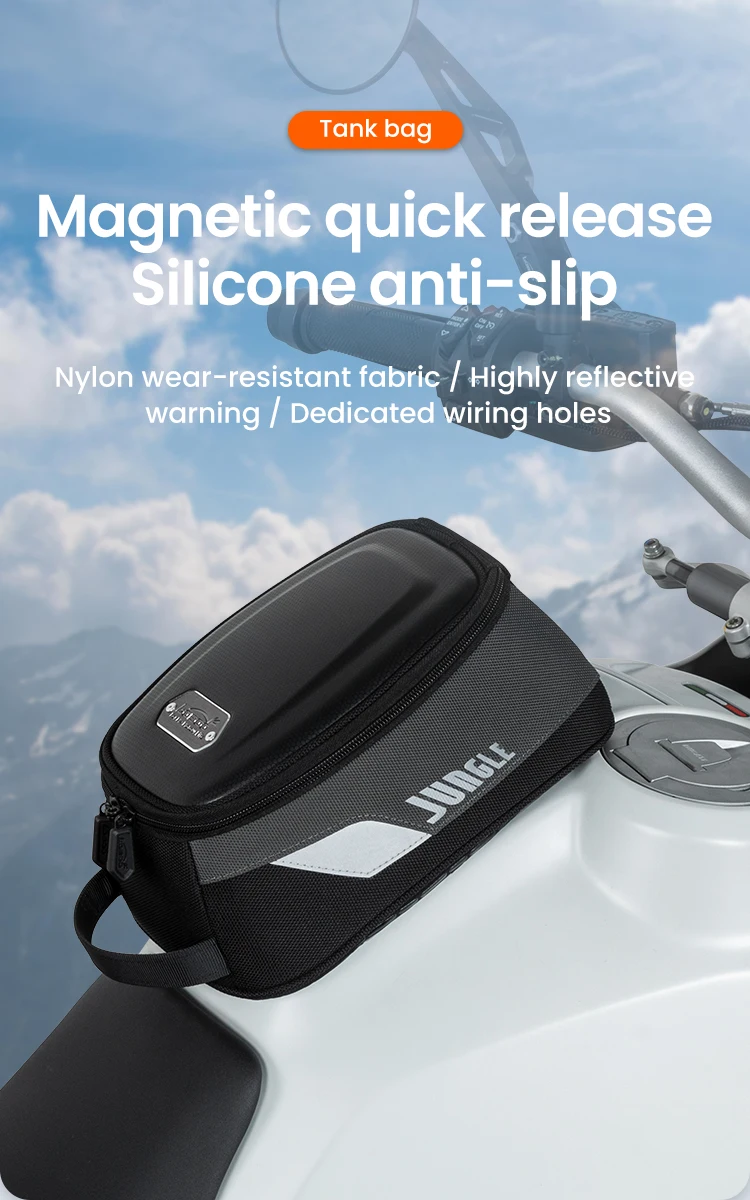 LOBOO Jungle Series Magnetic Tank Bag - Perfect for Motorcycle Rides