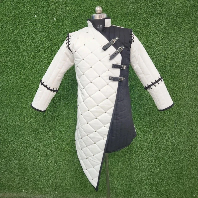 Medieval Gambeson Cotton Thick Padded Akteon Jacket Long Sleeve ...