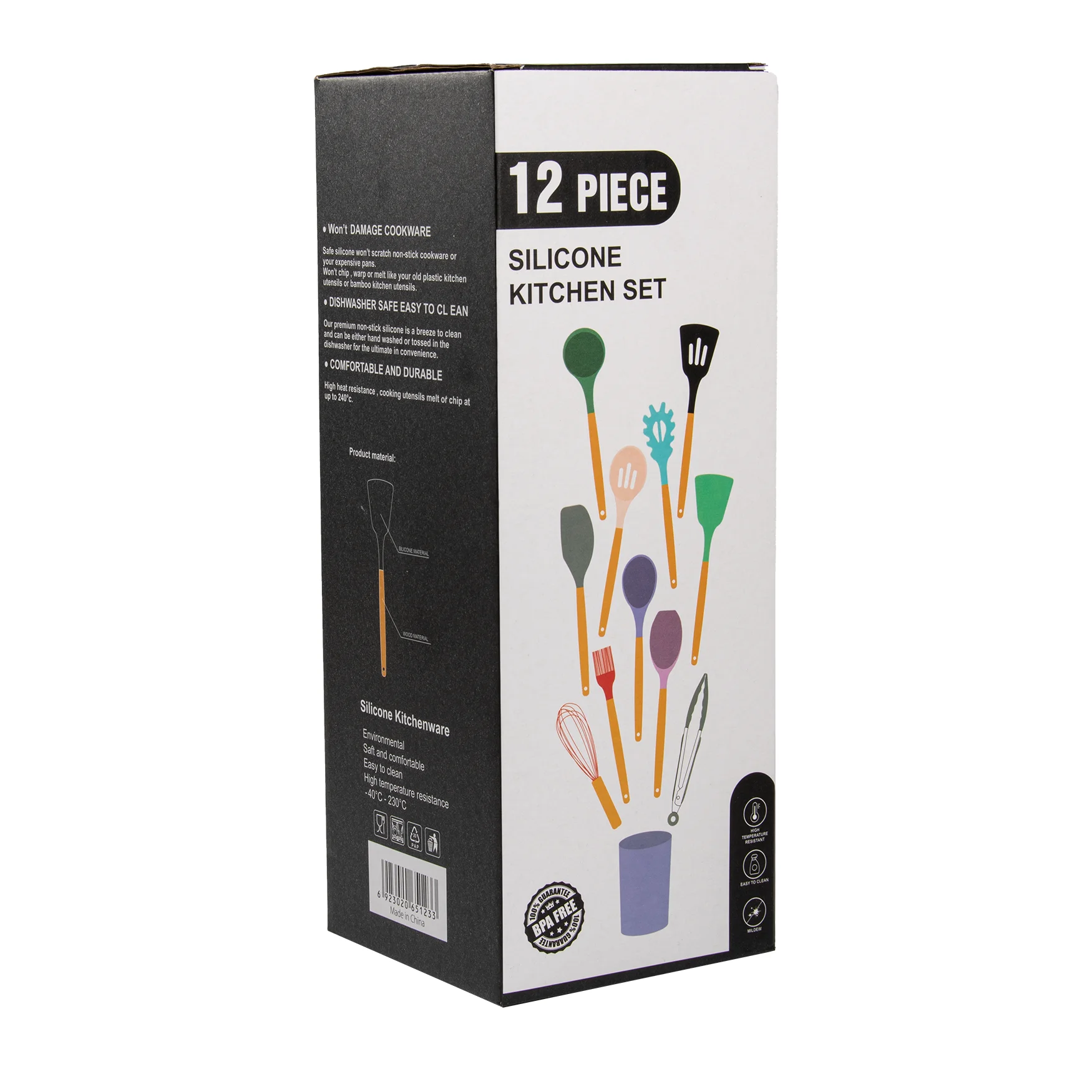 Complete Kitchen Utensil Set 12 Piece Non-stick Cooking Silicone ...