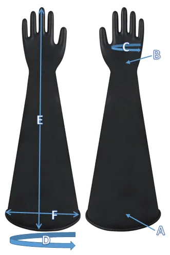 Neoprene Long Gloves for Isolator Pharmaceutical Gloves