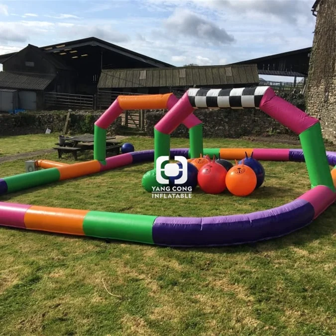Guangzhou Inflatable Race Track Zrob Ball Track Racing Court Inflatable ...