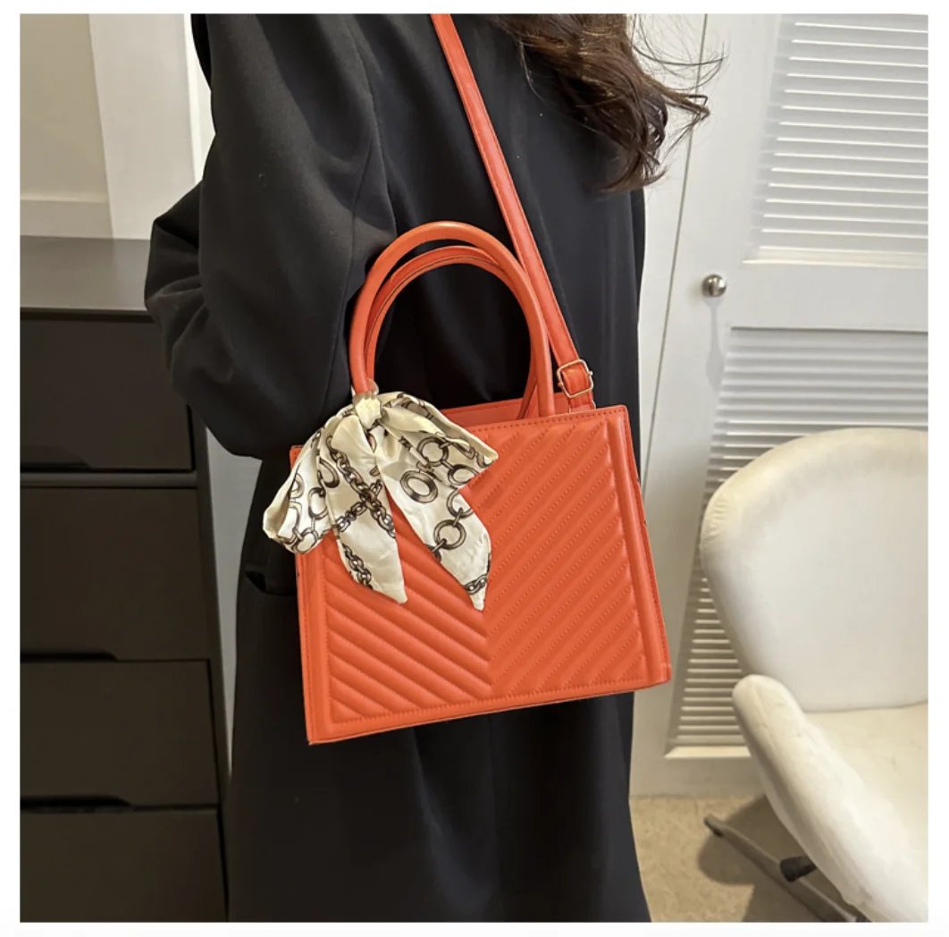New Fashion Luxury Retro Mini Bag with Scarf High Quality PU Leather ...