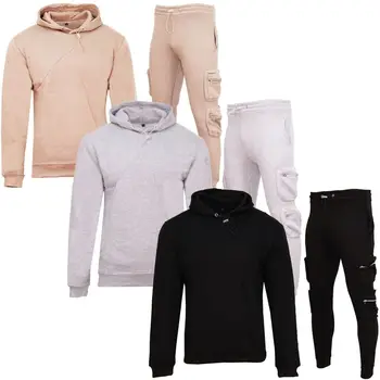 Custom Mens Tech Fleece Jogging Set Soft Cotton Texture Fleece ...
