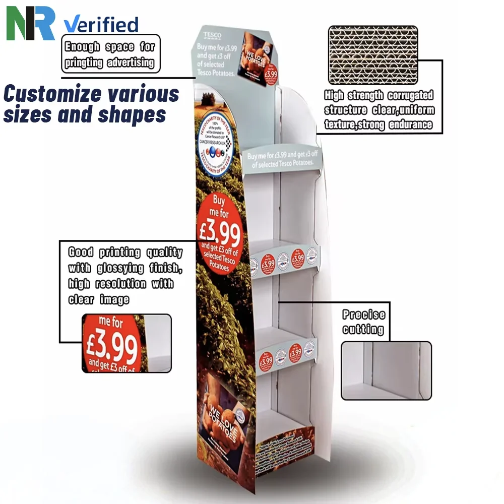 Customized Design POP Display Rack Retail Counter Cardboard Display ...