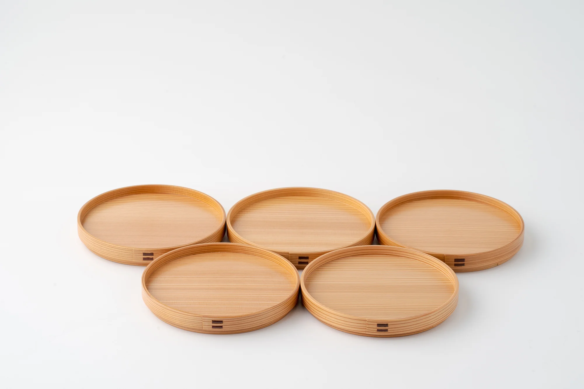 Japanese Double Layer Plate - Handmade Wood Grain Crafts
