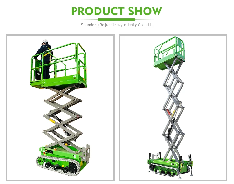 6m Rough Terrain Tracked Small Scissor Lift Electric Aerial Working Man ...
