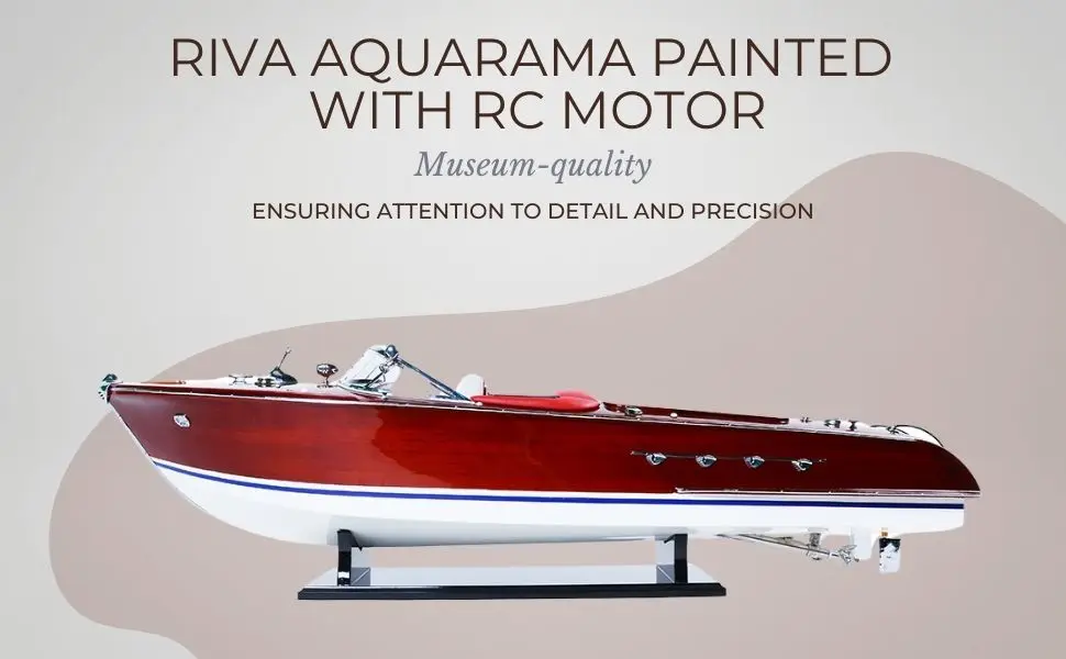 RC Boat Riva Aquarama Model with Stand - Antique Wooden Ship for Home ...