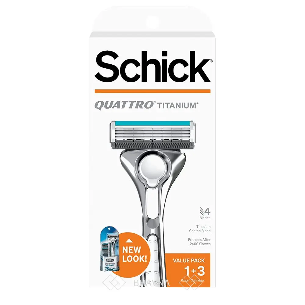 Wholesale Schick Quattro Titanium Razor - Clean Shaving