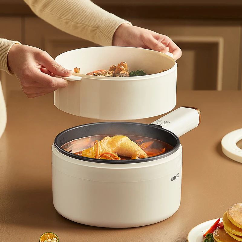 Noodle Cooker 1.8L Electric Skillet Frying Pan Portable Cooker Travel ...