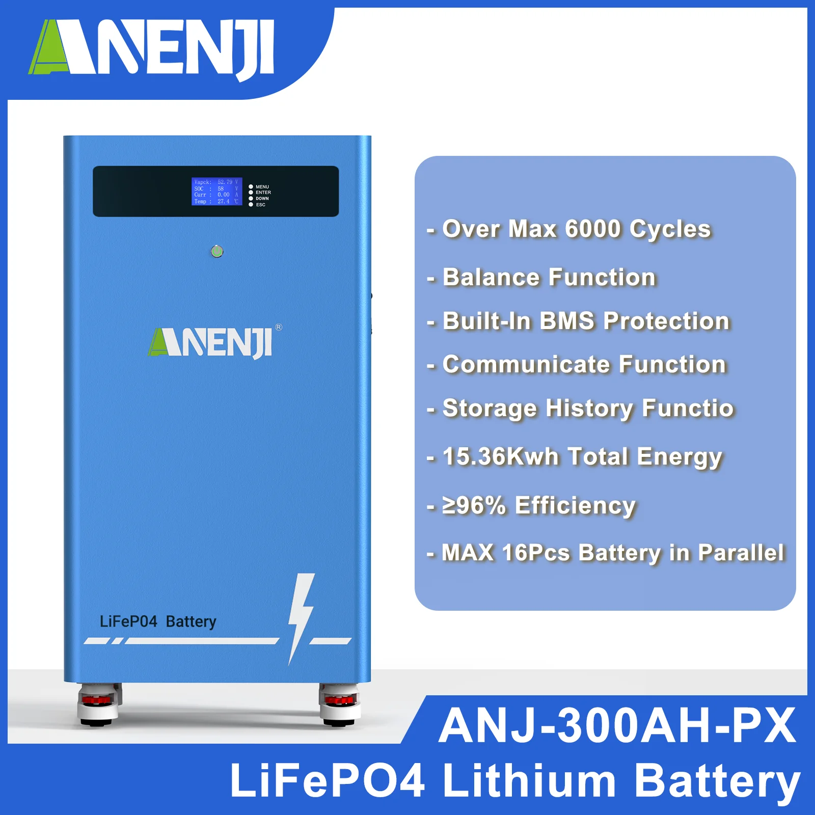 Anenji 15kv Battery Magazyn Pradu Anenji 15kwh Manuale 300ah Lifepo4 ...