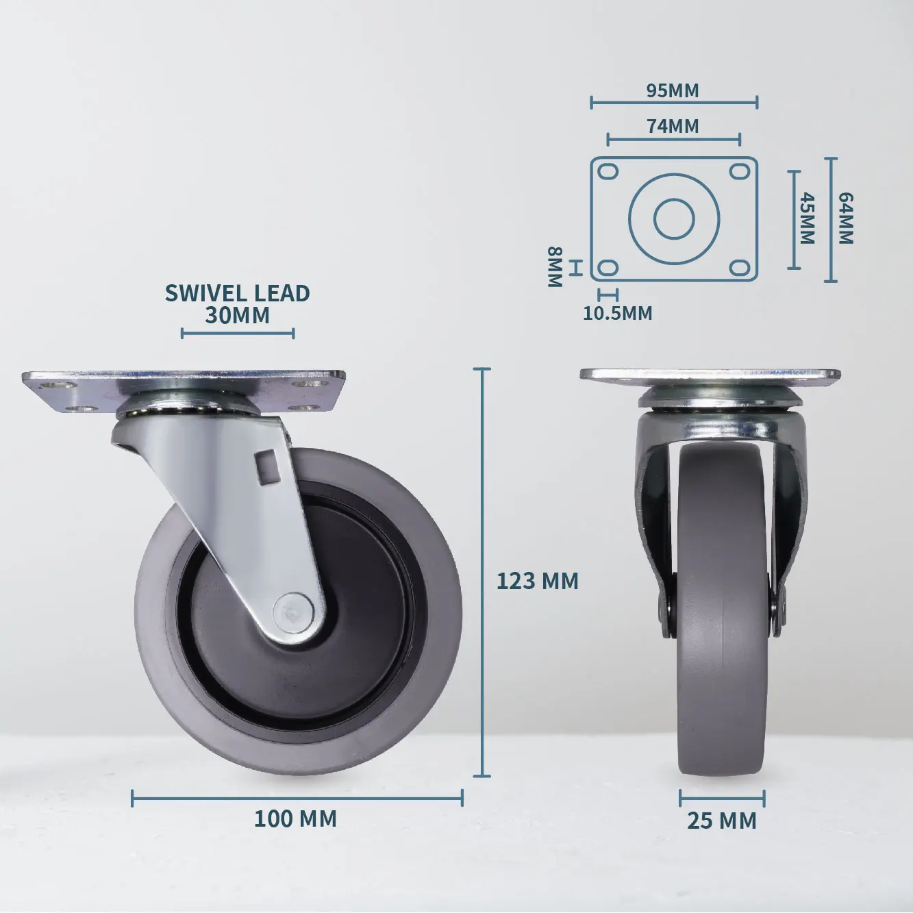 Diy 100mm Swivel Pvc Casters Wheels For Kitchen Table - Buy Wholesale ...