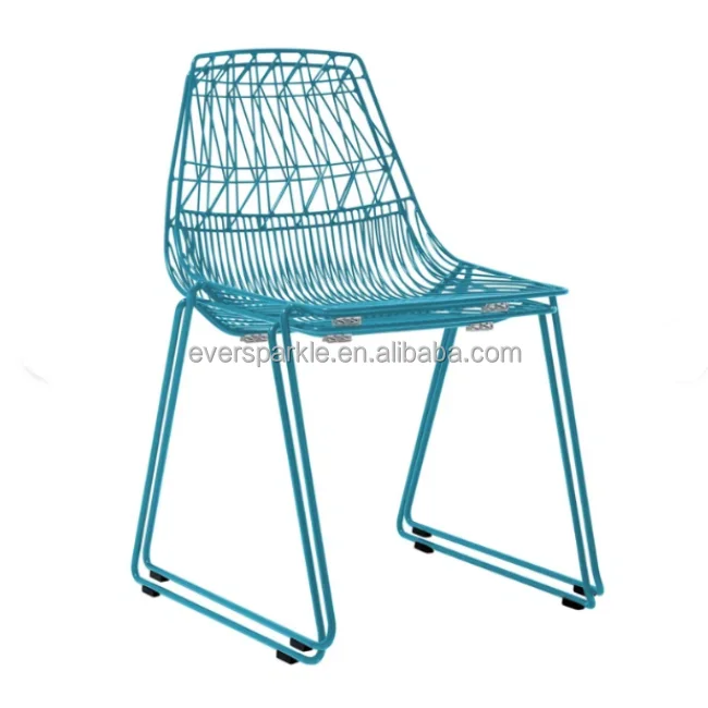 Event Banquet Outdoor Chair Black Metal Frame Steel Mesh Outdoor Wire ...