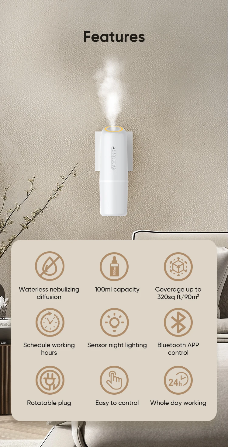 Latest Home Smart Aroma Diffuser Cold Atomizing Oil Difuser Electric ...