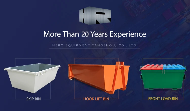 Heavy Duty Hook Lifting Bin - Waste Container & Roll off Dumpster
