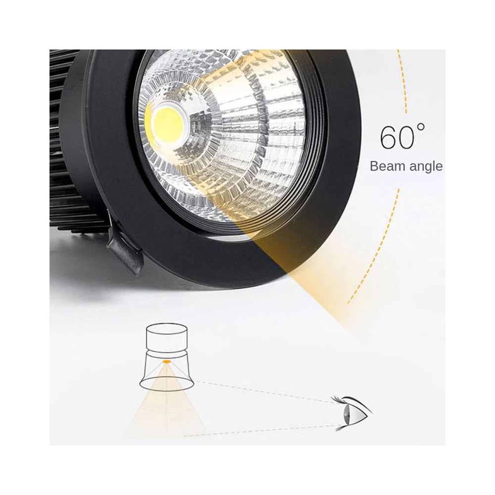 Iron Circular Led Panel Light 3 4 5 6 8 10 Inch Led Downlight 12w 15w ...